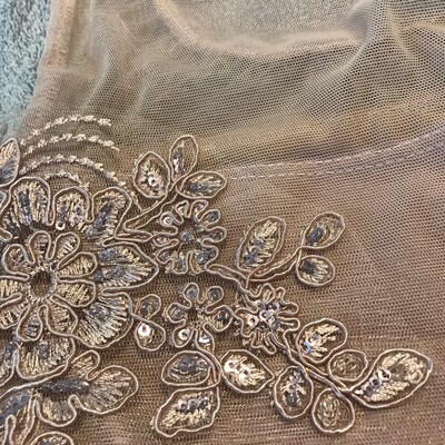 Floral Sequin Applique Hunter Green Embroidered Applique for Your Dance ...