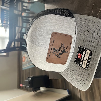 Blank Leather Hat Patches, Rectangle Laserable Leatherette Patch With ...