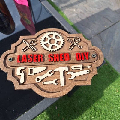 Dads Workshop Wall or Door Sign. Workshop Signage Laser Cutting File ...