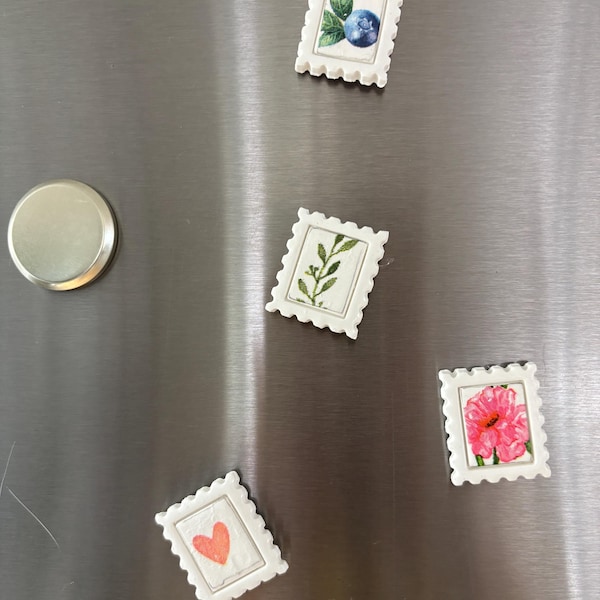 Assorted Stamp Magnets (set of 4) - Etsy