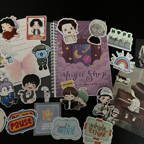 Jimin and Yoongi Rookie Actor of the Year Gold Frame Vinyl Waterpoof ...