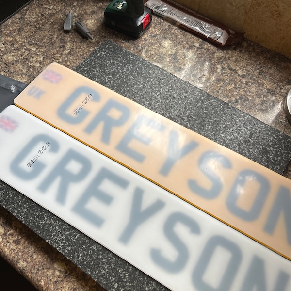 Single Front or Rear Uk Acrylic Number Licence Plate Show or Road Legal ...