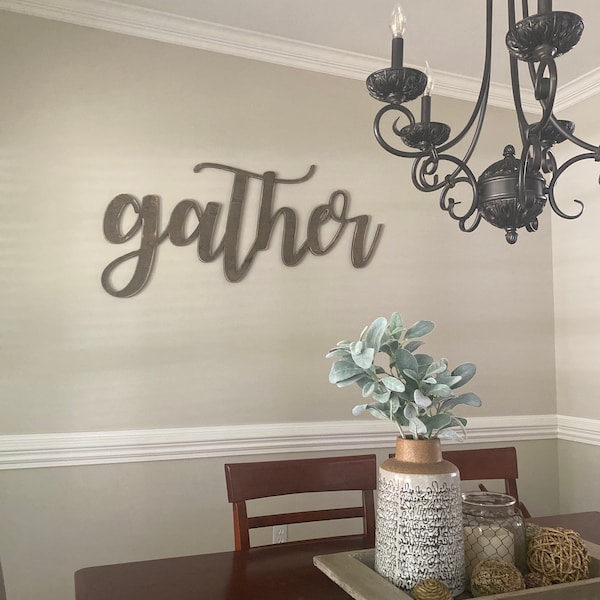 Wooden Gather Sign 12" to 60" Wide! Large Wooden Gather Sign, Wooden ...