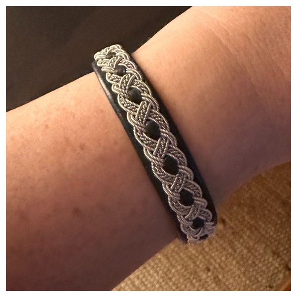Sami Bracelet NARRE in Reindeer Leather | Handmade Saami Woven Jewelry ...