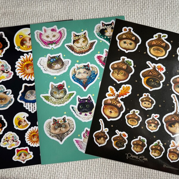 Cat X Weather Sticker Sheet - Etsy