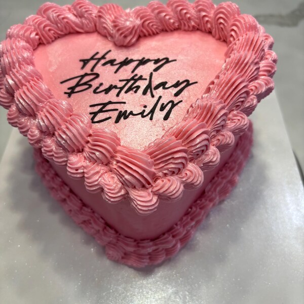 Custom Flat Lay Cake Topper Heart Cake Topper Birthday Cake Charm ...