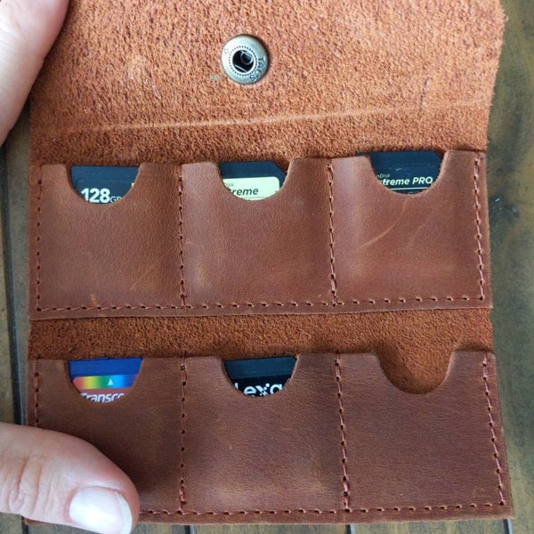 Customized SD Card Case, Leather Sd Card Holder, SD Card Sleeve, Memory ...