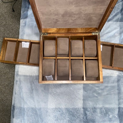 Nautical Compass Theme Personalized Watch and Sunglasses Box With 8 ...