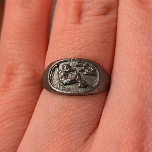 Sterling Silver Angry Wolf Signet Ring, Ring Wolf Head, Wolf Head Ring ...