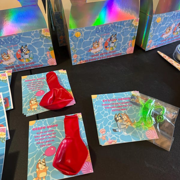 Bluey Pringles Label Girl Bluey and Bingo Party Favors Blue Dog ...