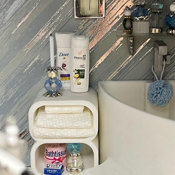 Dollhouse Miniature Shampoo Bottles or Toilet Paper: Bathroom ...