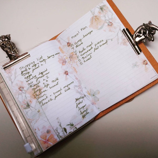 Hot Cocoa Florals, Printable Dashboard for Planners and Journals - Etsy