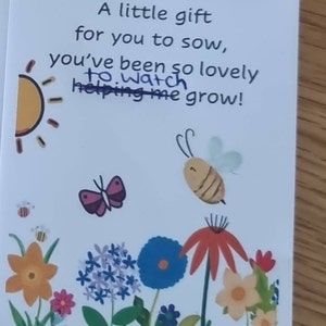 Personalized Teacher Forget Me Not Seed Gift, End of Year Teacher Gift ...