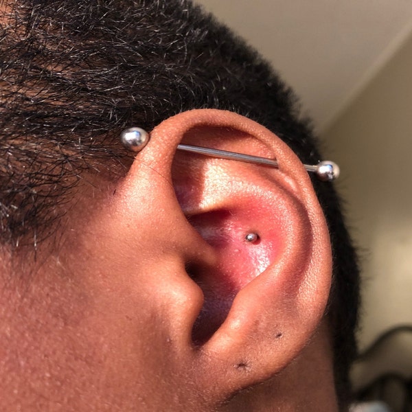18g Tragus Ring, 18g, 2mm 3mm 4mm Balls, Labret Studs, 6mm Small Flat ...