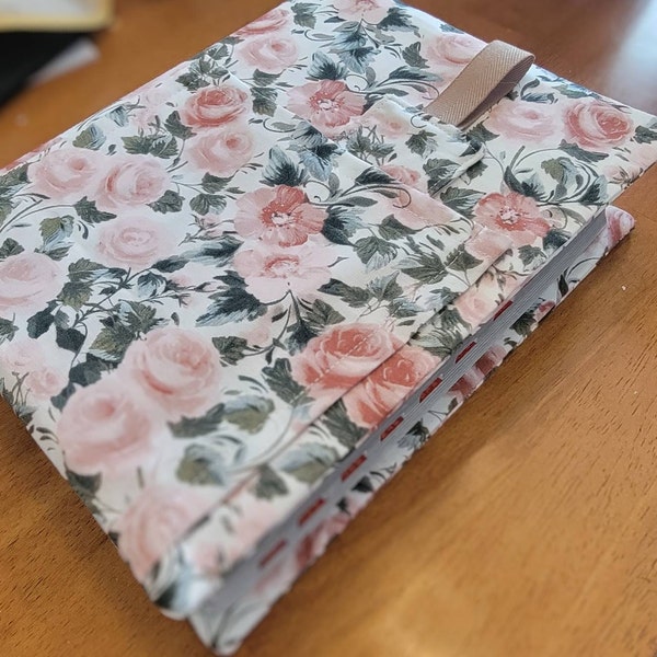 Bible and Book Fabric Cover, Protector With Pocket - Custom Fitted Size ...