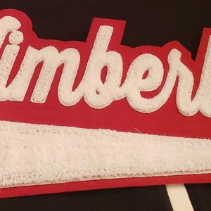 Custom Chenille Script Name Letterman Jacket Patch MADE IN USA - Etsy