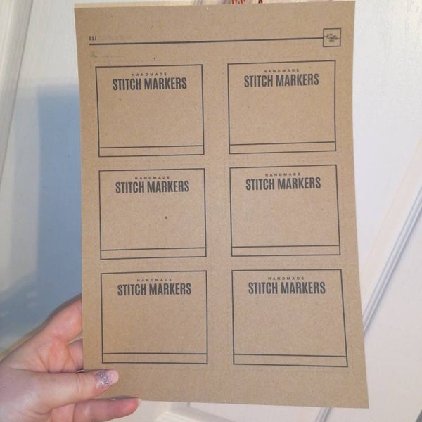 PRINTABLE Stitch Marker Tags + Backing Card - Downloadable PDF. Display ...