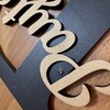 Custom Wooden Wall Name Sign Wood Big Letters Modern Nursery Bedroom ...