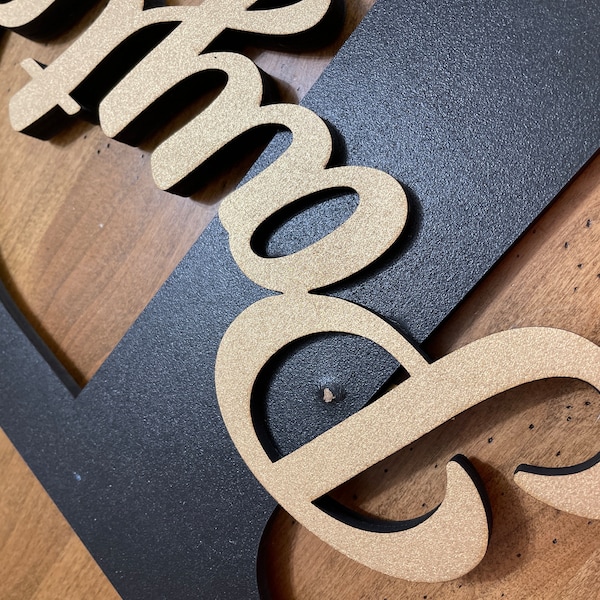 Custom Wooden Wall Name Sign Wood Big Letters Modern Nursery Bedroom ...