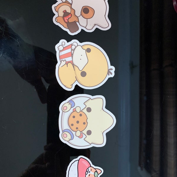 Cute Poké Snack Stickers, Kawaii Poke Food Stickers - Etsy