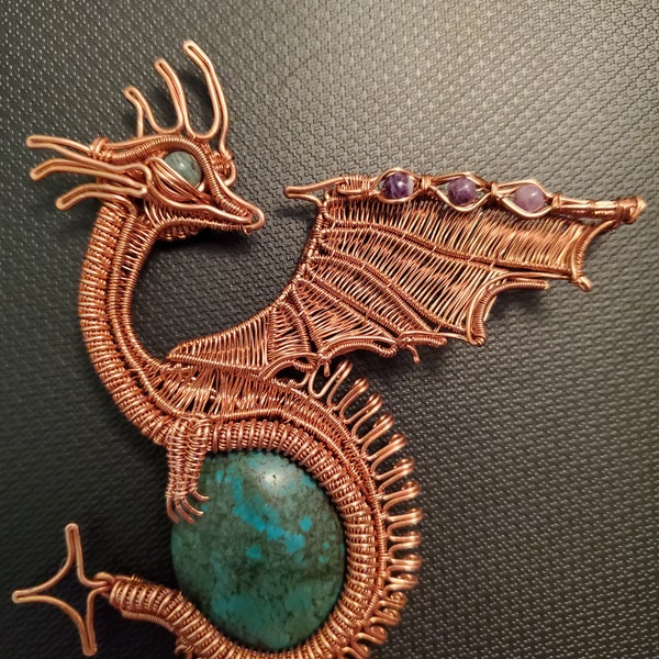 Wire Wrap Tutorial, Wire Wrapping Tutorial, Pattern by Wirearttutorials: Dragon Pendant, DIY ...