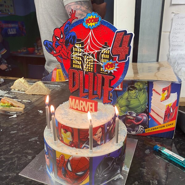 3D Spider Man Cake Topper | Spider-man | Personalised Handmade ...