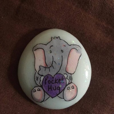 You Are Loved Sparkly Heart Pebble /personalised /positive Gift ...