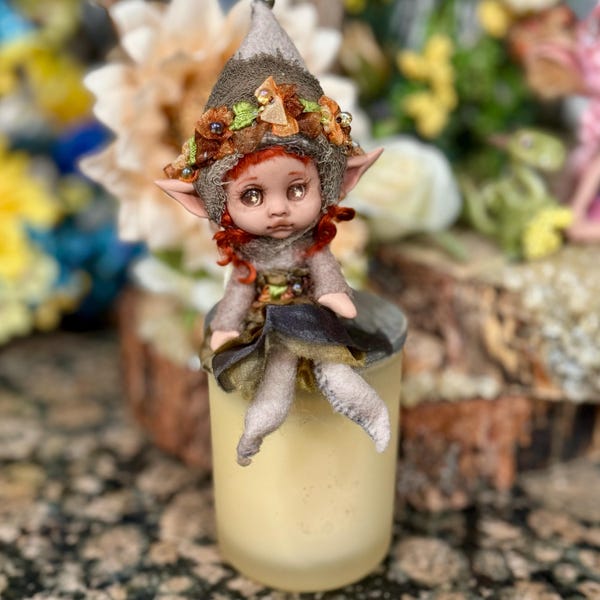 Set of 2 Fairy Trolls Dreaming Meditating Pixie Ooak Fae Fairy Fairie ...