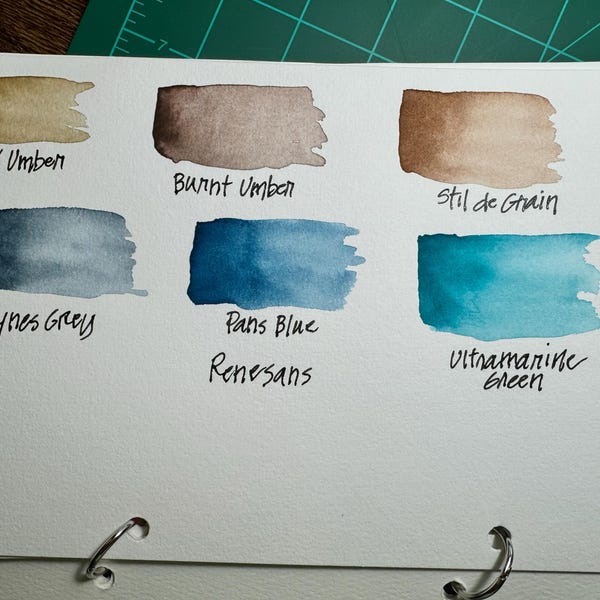 Renesans Intense Watercolor Paint Set of 8 15ml Tubes With Palette - Etsy