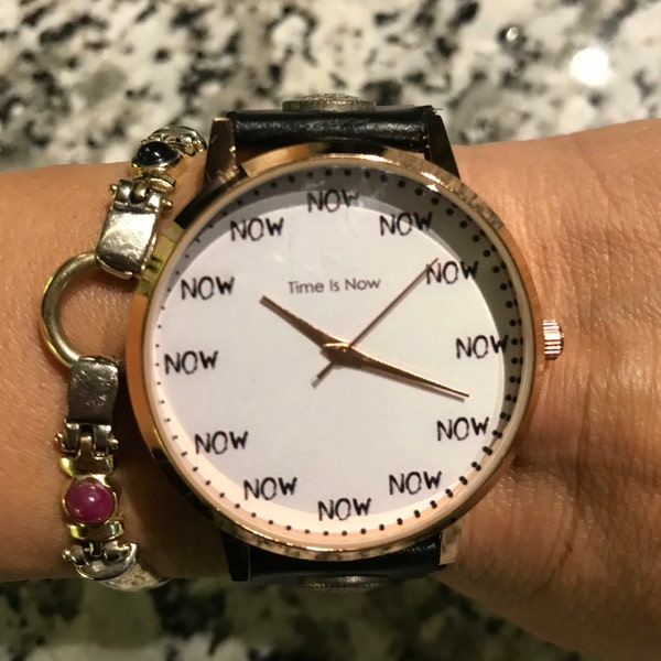 Time is Now Watch,ladies Watch,men's Watch,unisex Watch,gift Idea ...