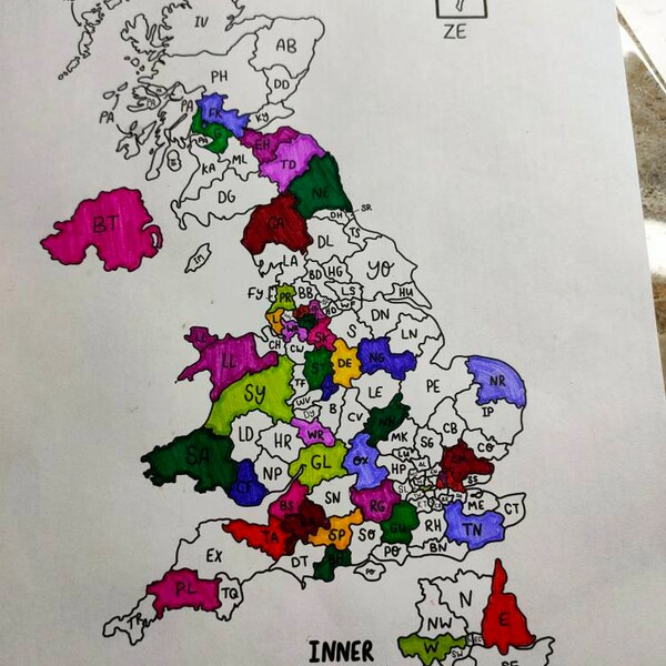 EUROPE SALES MAP Hand Illustrated Map Labelled Map Instant Download ...