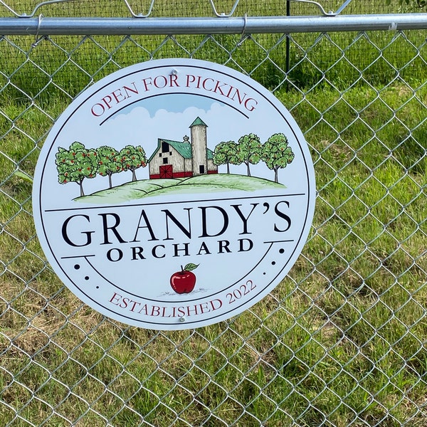 Apple Tree Sign, Custom Orchard Sign, Apple Orchard Sign, Apple Tree ...