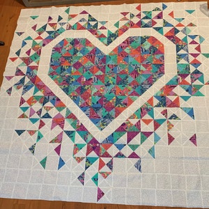 PDF Exploding Heart Quilt Pattern Digital Download by Slice of - Etsy