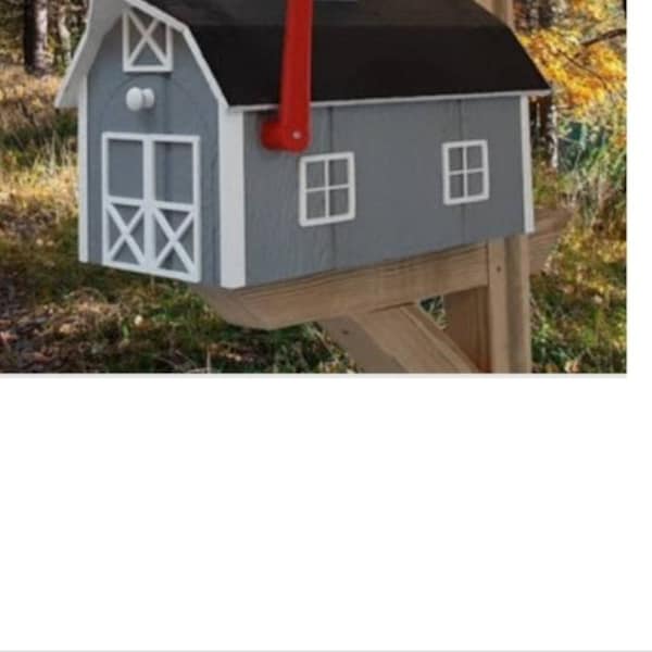 Barn Mailbox Amish Handmade, Dutch Barn Style, Choose Your Color ...