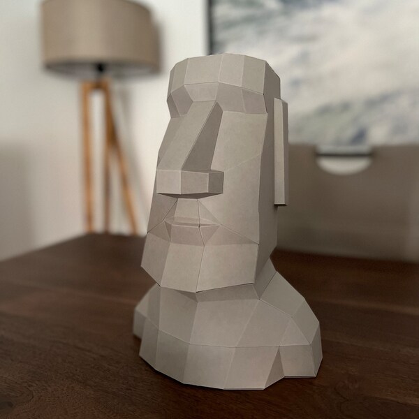 Suit Moai Papercraft, Moai, Papercraft PDF Template, Pepakura - Etsy
