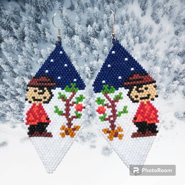 Cartoon Bead Earrings Pattern Pdf|brick Stitch Seed Bead Digital ...