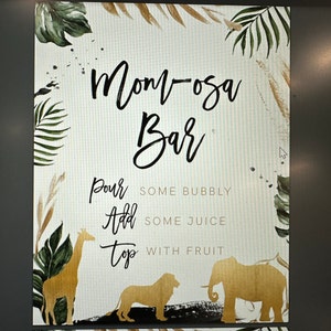 Safari Custom Sign Template, Safari Baby Shower, Table Sign, Create Any ...