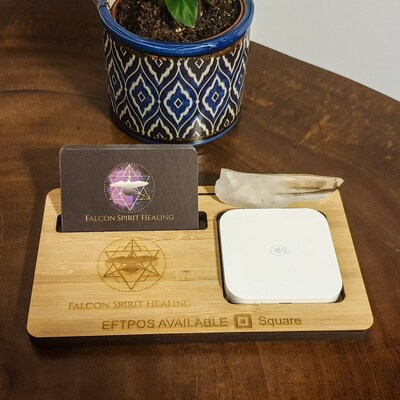 Square Reader Docking Station Holder Business Card Holder Personalised ...