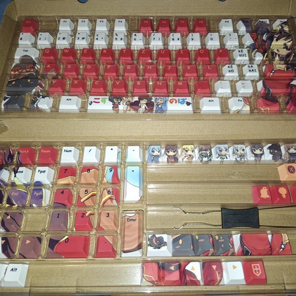 Megumin Arch Wizard Keycap Set - Anime Keycap Series, 127 Keys PBT for ...