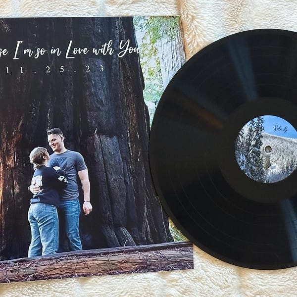 12 Vinyl Record Mixtape Two Sided, Black, Fully Custom Songs Your ...