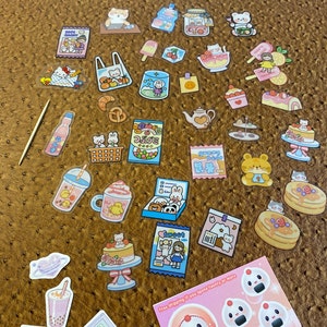 Cute Stickers Clear Kawaii Stickers Bunnies & Bears Outline | Etsy