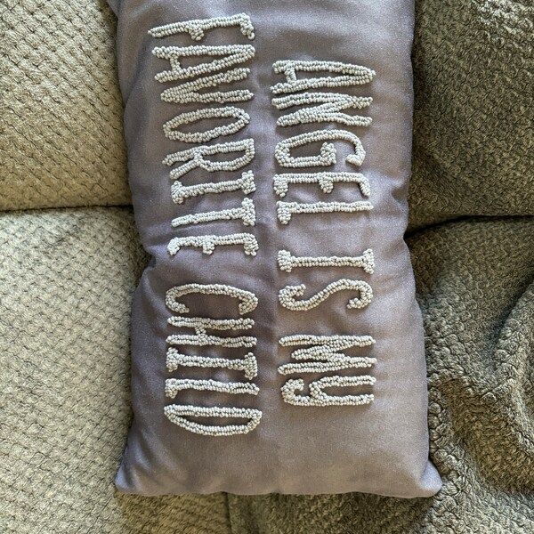Personalized Baby Girl Name Punch Needle Pillow, Kids Room Decor ...