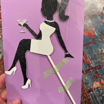 Bride Silhouette Cake Topper, Bride Cake Topper, Bachelorette Cake ...