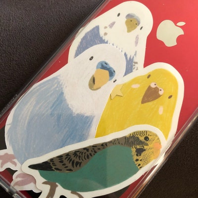 Cute Yellow Budgie Parakeet Decal Summer Lemonade Sticker Handmade - Etsy