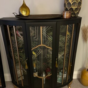 Dark Grey Drinks Gin Corner Cocktail Display Cabinet Vintage - Etsy UK