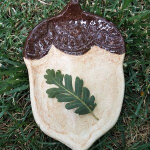 Ceramic Acorn Spoon Rest Handmade Woodland Kitchen Decor Pottery ...