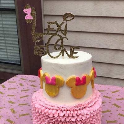 One Minnie Mouse Cake Topper One Cake Topper 1st Birthday - Etsy