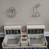 Wire Bunny Rabbit Art | Bunny Hutch Sign - Etsy