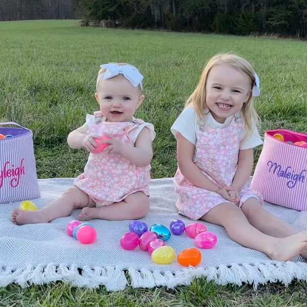 Monogram Easter Bucket, Monogram Easter Baskets, Monogram Easter Bag, Easter Baskets ...