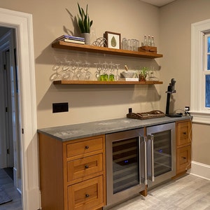 Custom Floating Shelves Any Length, Width and Height. Solid Wood Wall ...